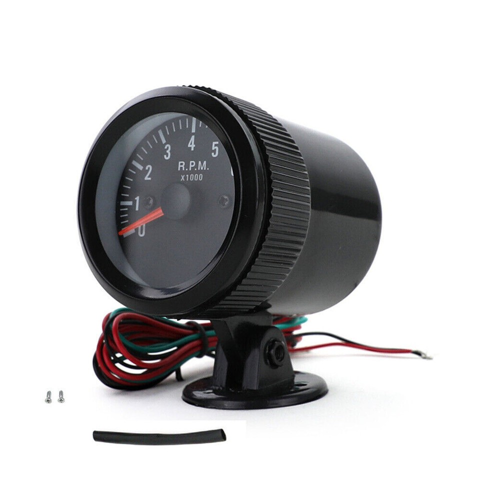 12V 2" 52mm LED Car Rev Counter Tacho Tachometer Pointer Gauge Meter 0 ...