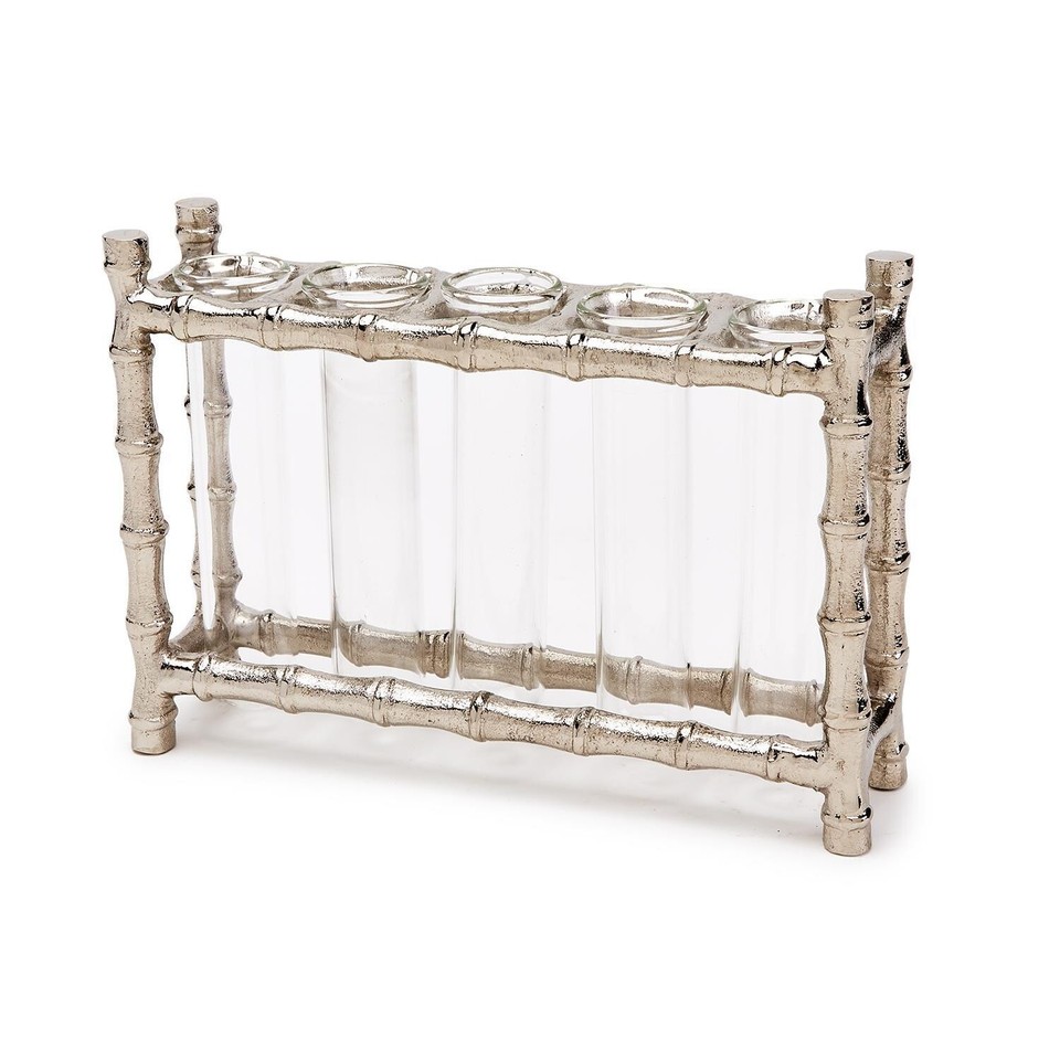 Tozai Home Silver Bamboo Vase (Includes 5 Glass Tubes) | eBay