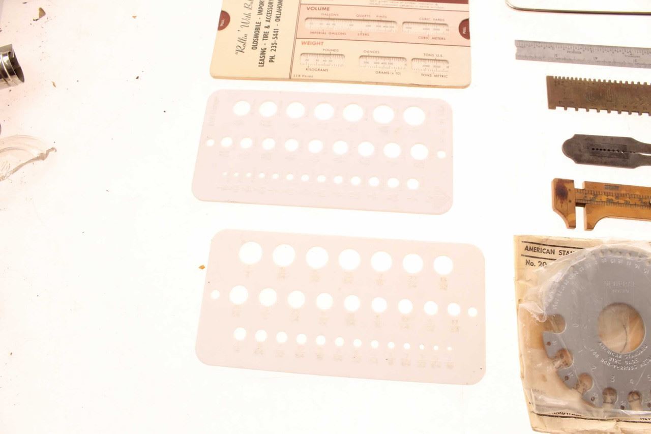 Antique Watchmaker Tools Gauges Fancy Brass Engraved C & B Mainspring ...