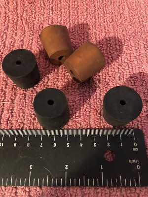 5 Used 1 Hole #5 laboratory rubber stoppers-EPDM tapered rubber plug | eBay