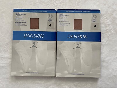 Danskin Ultra Shimmery Footed Women's Tights Size A Toast Brand New Lot ...