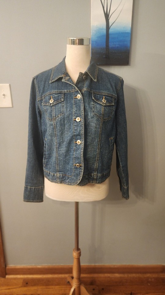 Coldwater Creek Women's Petite Small Denim Jacket Blue Jean Jacket PS ...
