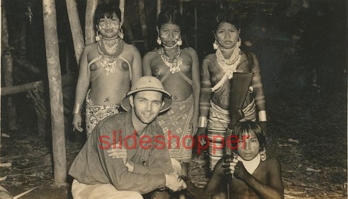 Photo 1930s Panama Central America Chokoi Indian Girls and White Man ...