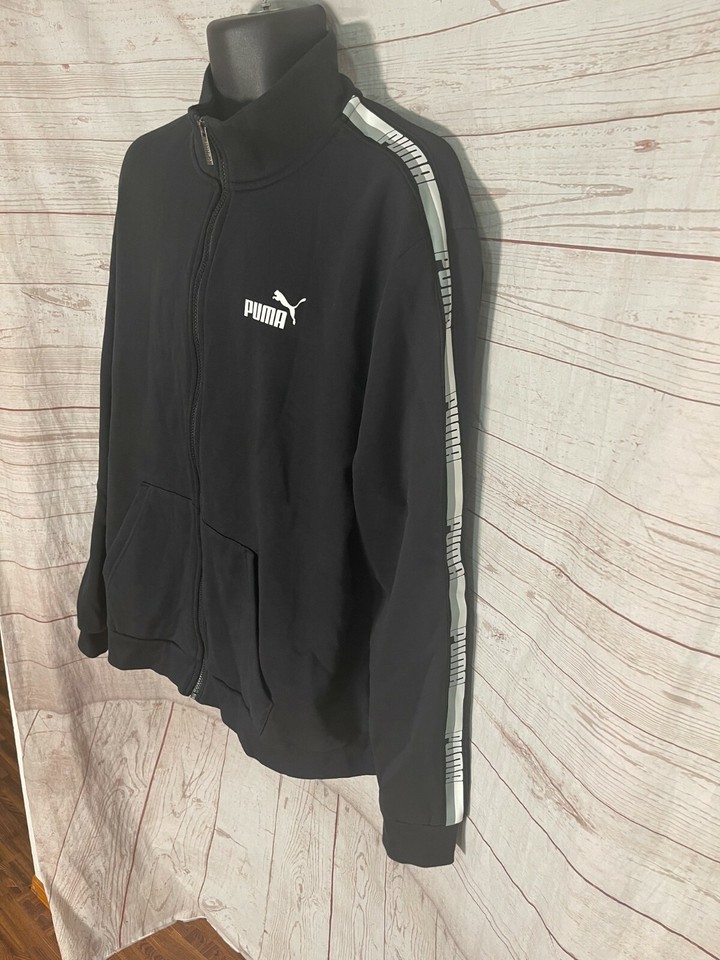Puma Men’s Active Jacket Zipper Front Black Logo Size XXL | eBay