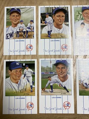 1989 Lou Gehrig Susan Rini Artwork Complete Set of 10 New York Yankees ...