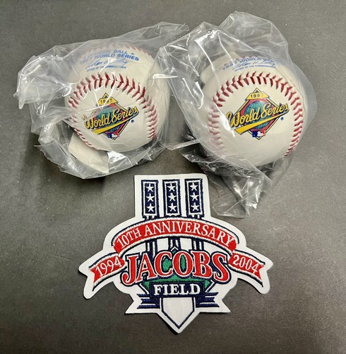 2 Rawlings 1997 World Series Collectible Baseballs + MLB Jacobs Field ...