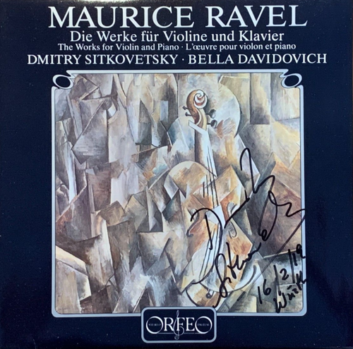Signed by DMITRY SITKOVETSKY Ravel The Works for Violin and Piano Orfeo ...