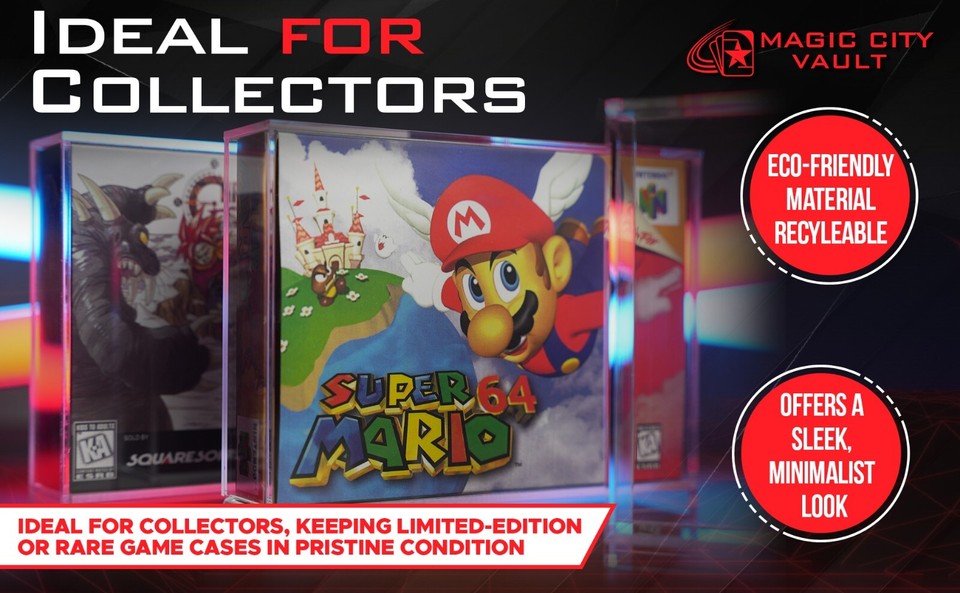 Acrylic UV Protected Video Game Display Case- N64, NES, Xbox ...
