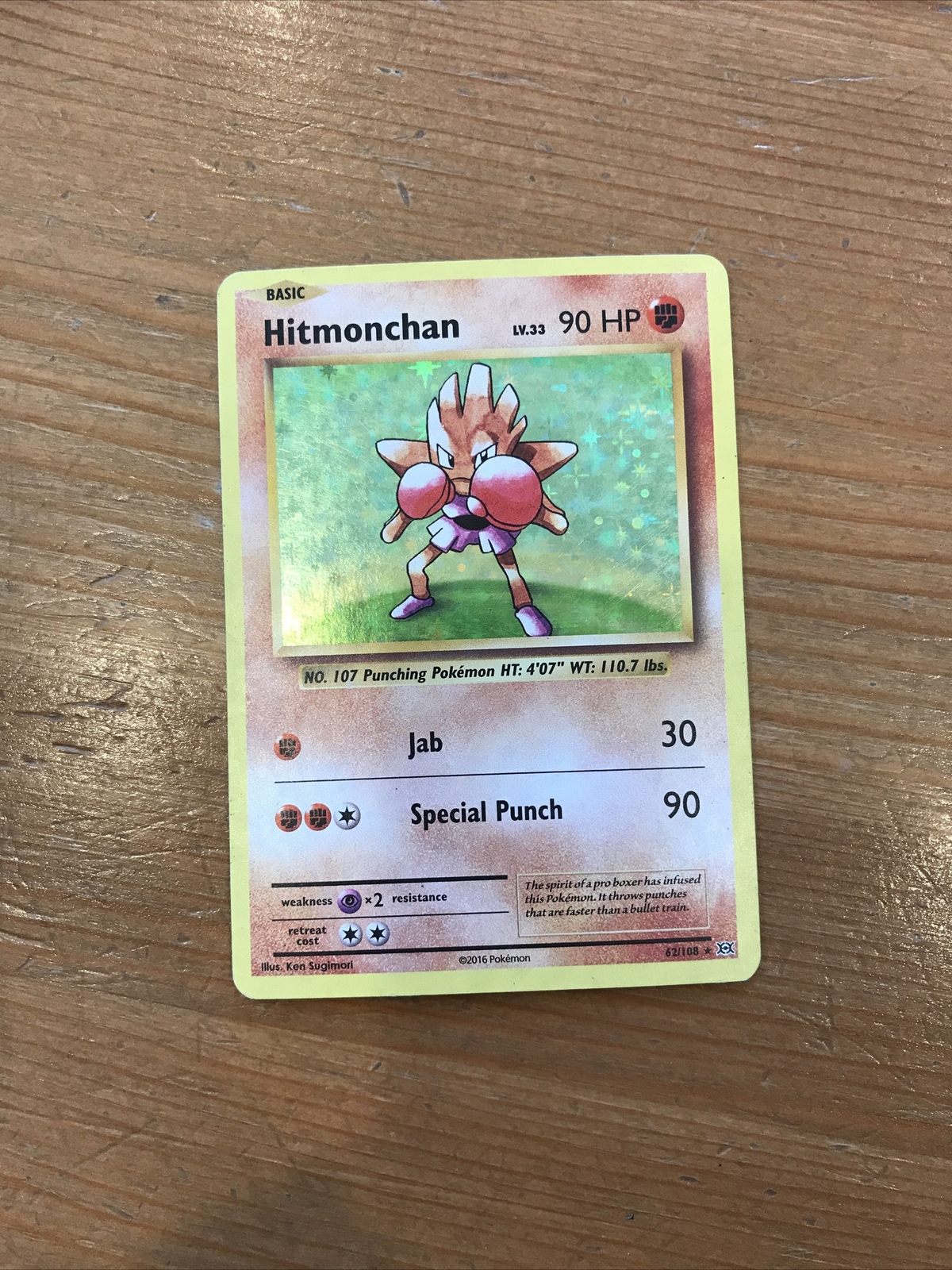 2016 Pokemon Old School Holo Basic Hitmonchan 62/108 | eBay
