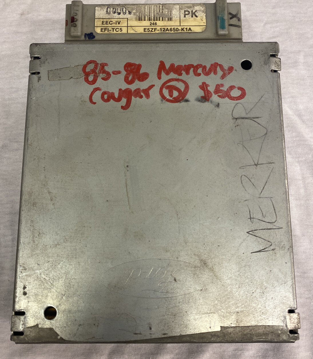 1985 86 MERCURY COUGAR OEM ENGINE COMPUTER BOX E5ZF-12A650-K1A | eBay