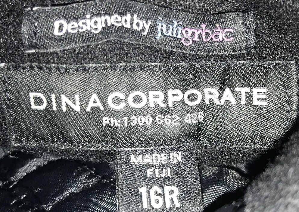 Dina Corporate Designed by Juli Grbac, Black Button U… - Gem