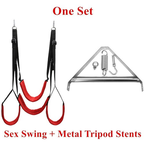 Stainless Sex Triangle Frame&Spring Bondage Love Rrestraint Swing ...
