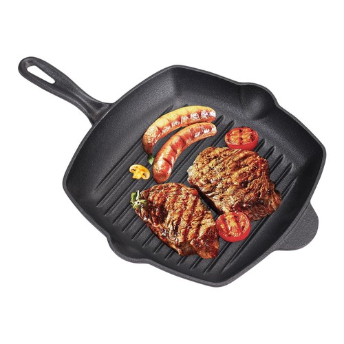 All Sizes 24-50cm Square Skillet Nonstick Cast Iron Enamel Fry Plate ...