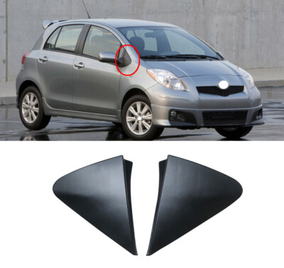 Pair Door side Mirror Corner triangle Molding For Toyota Yaris 5-door ...