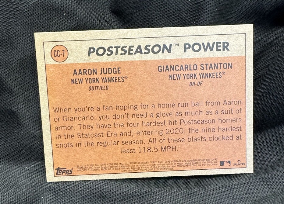 2021 Topps Heritage CC-7 Judge/Stanton | eBay