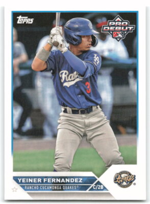 2023 Topps Pro Debut #PD-4 Yeiner Fernandez Rancho Cucamonga Quakes 3AN ...