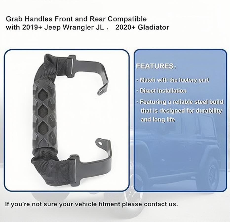 2018 Jeep Wrangler JL Front and Rear Sport Bar Grab Handle Set Mopar ...