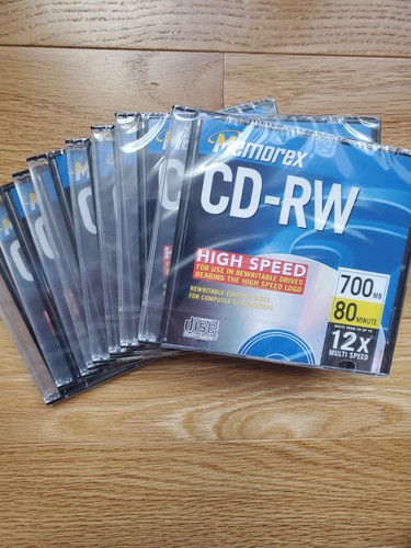 CD-RW High Speed Memorex 9-Pack Music Discs 12X 700 MB/Mo 80min Blank ...