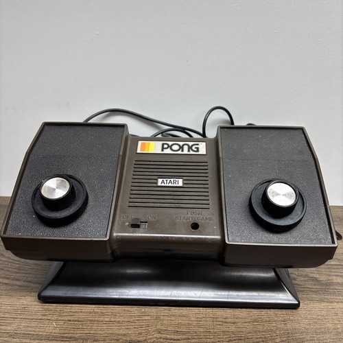Vintage Atari Pong C-100 Video Game Console brown and black tv-174 | eBay