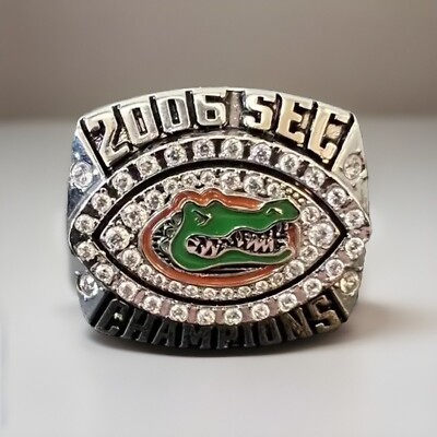 Florida Gators Replica 2006 SEC Champions Ring Silver Plate US Size 16. ...