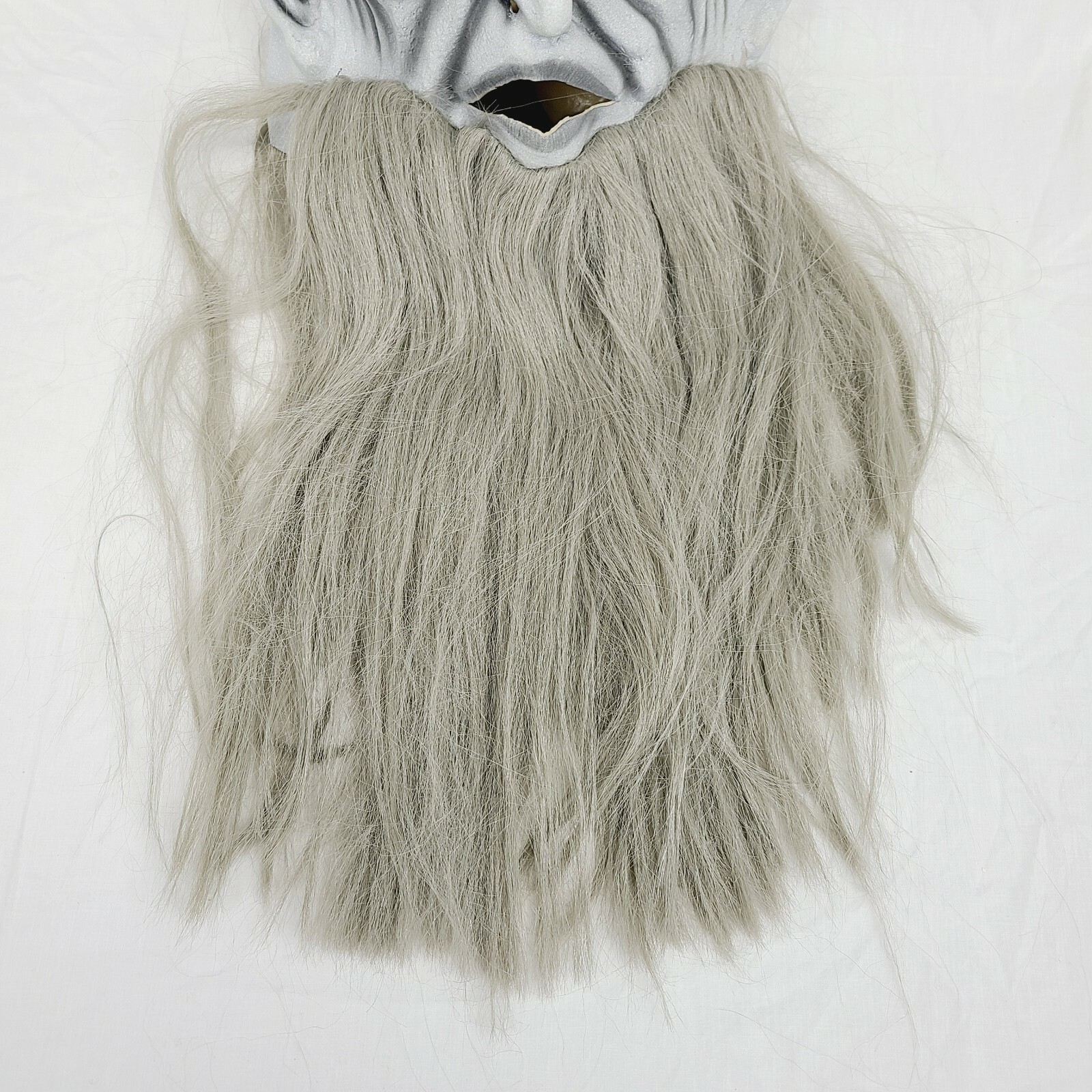 Halloween Mask Scary Old Man Beard Bald Gray - Gem