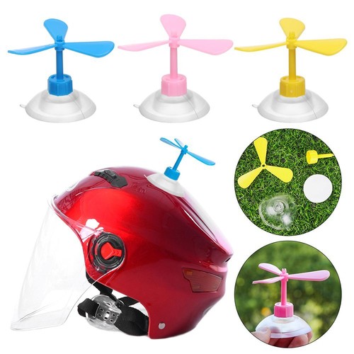 Fun Motorcycle Decoration Suction Cup Helmet Fan Helmet Propeller ...