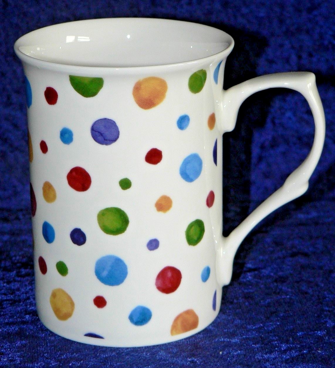 Spots bone china mug - shabby chic design like hand painted spots polka ...