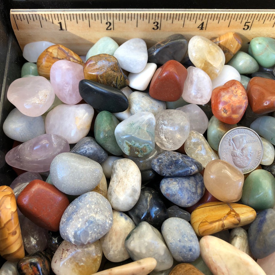 50g Large Tumbled Assorted Gemstone Mix 4-8 Stones Natural Crystals ...