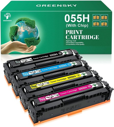 4 PK With Chip for Canon 055H Toner imageClASS LBP660C MF741CDW ...