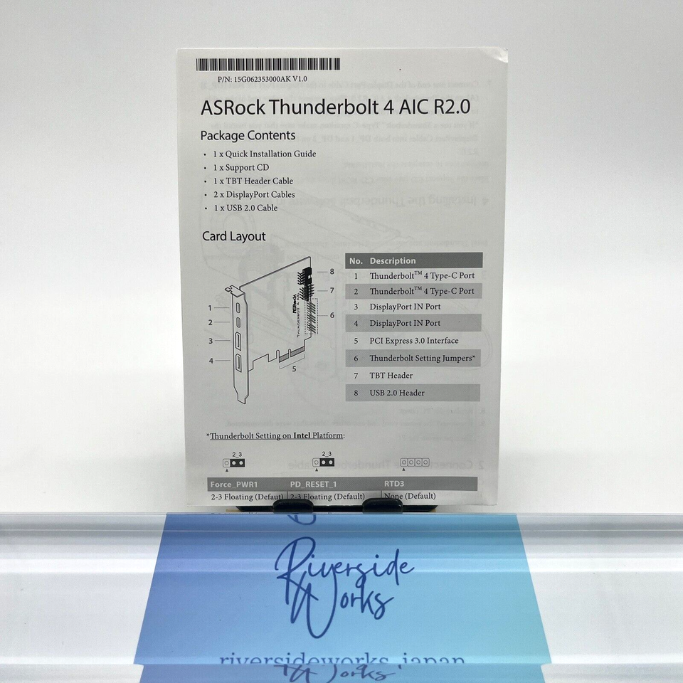 ASRock Thunderbolt 4 AIC R2.0 Thunderbolt 4 PCI Express 3.0 Expansion ...