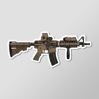 MK18 CQBR Mod 0 Rifle Glossy Vinyl Sticker Approximately 4" Length | eBay