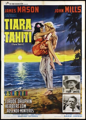 TIARA TAHITI MANIFESTO JAMES MASON 1962 POLYNESIAN GIRL USED MOVIE ...