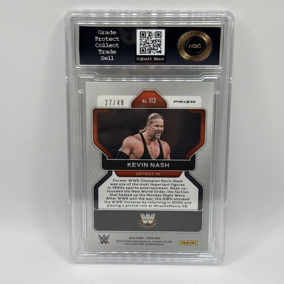 2022 PANINI PRIZM WWE KEVIN NASH TEAL PRIZM /49 Graded 9 Mint | eBay