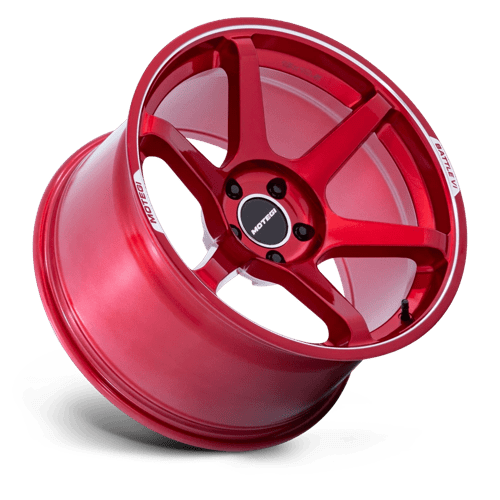 18x9.5 Motegi MR160 Battle VI Cherry Red Metallic Wheels 5x100 (38mm ...