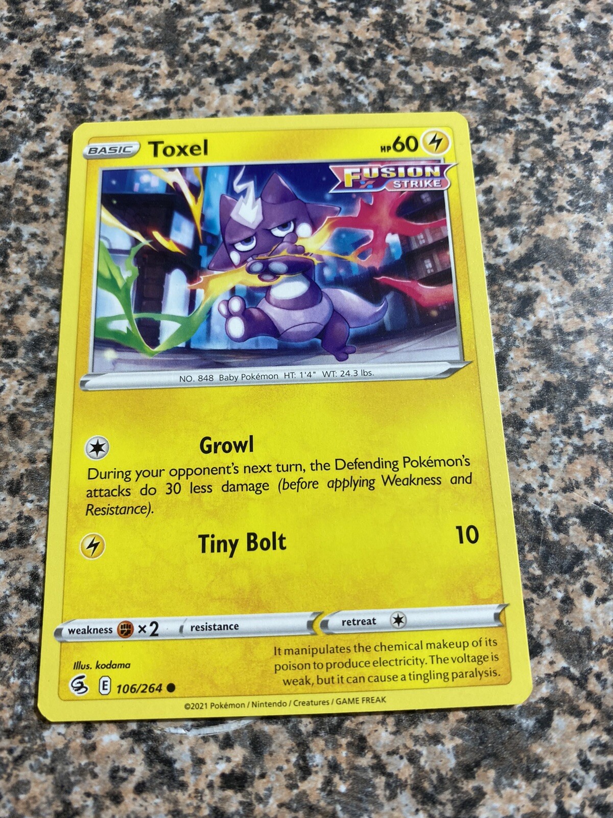 Toxel - 106/264 Fusion Strike - Nm Pokemon Card! | eBay