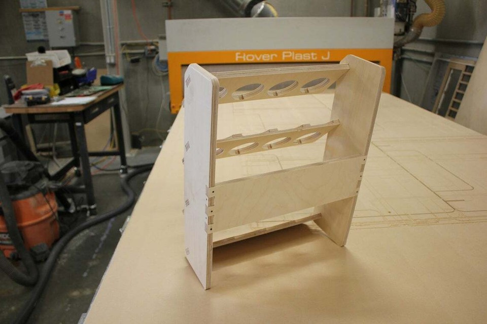 Spray Can 12 Slot Lube Holder Garage Storage Rack Wood Shelf Organizer ...