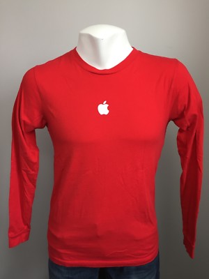 Apple Store Employee Mens Medium T Shirt Holiday Red USA Mac Genius ...