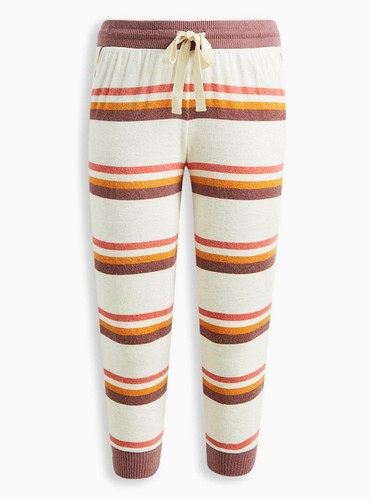 Torrid Super Soft Plush Crop Lounge Striped Jogger Multi 0 L 12 #H11839 ...