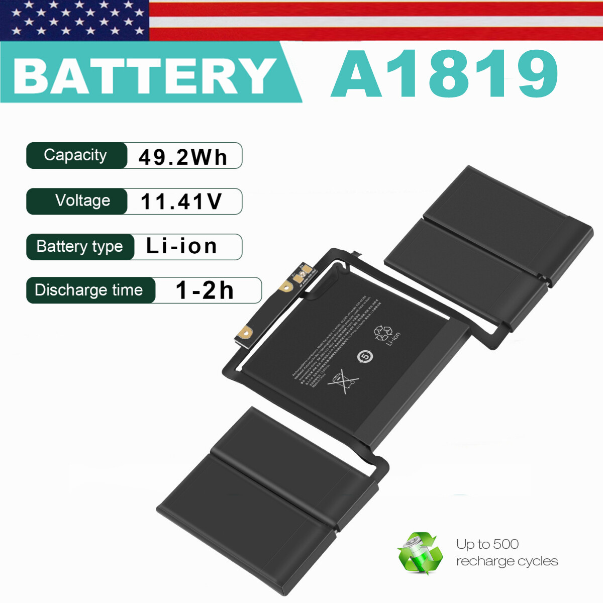 A1819 A1706 Battery for Apple MacBook Pro 13" EMC 3071 3163 2016 2017 ...