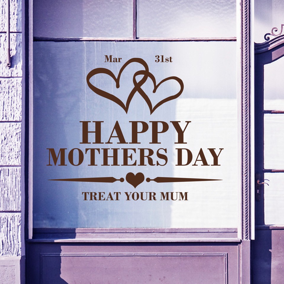 Mothers Day Wall & Window Stickers Mom Mother Decals Shop Window ...