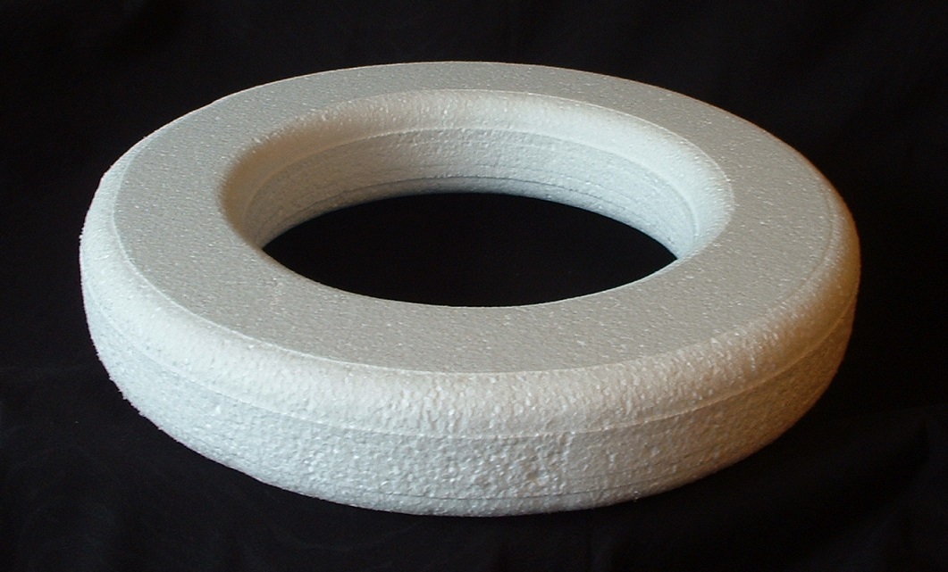 8pc styro-foam EPS Foam WREATHS 16" X 2" Craft Wedding Floral Ring ...