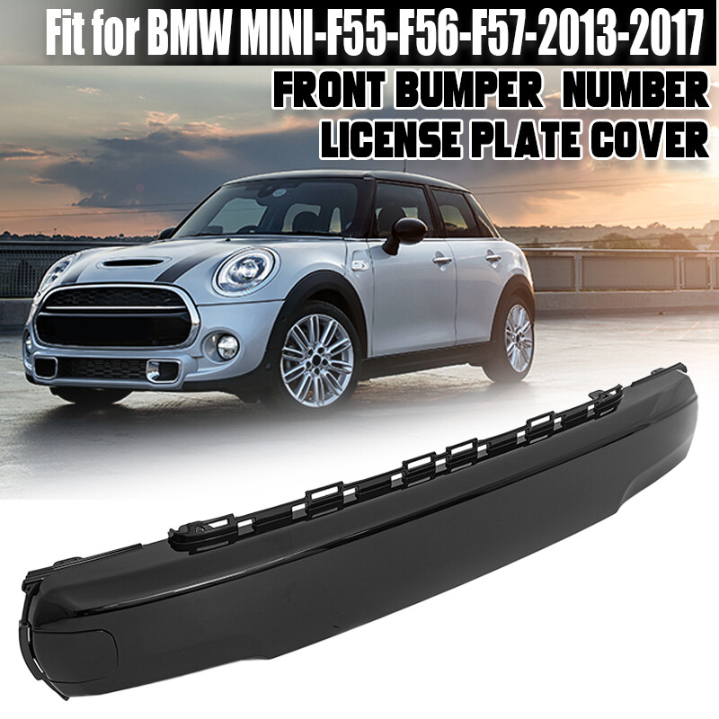 For Mini Cooper 2014-2018 2017 Front Bumper Number Plate Cover Black ...