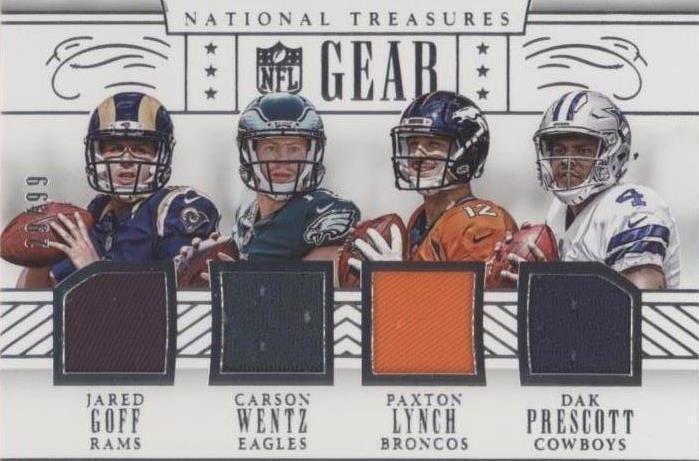 2016 Panini National Treasures - Nfl Gear Quads Dak Prescott, Jared ...