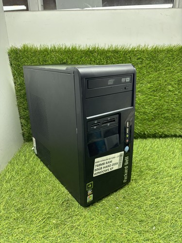 PACKARD BELL Vintage PC TOWER WINDOWS XP COMPUTER AMD ATHLON 768MB 80GB ...