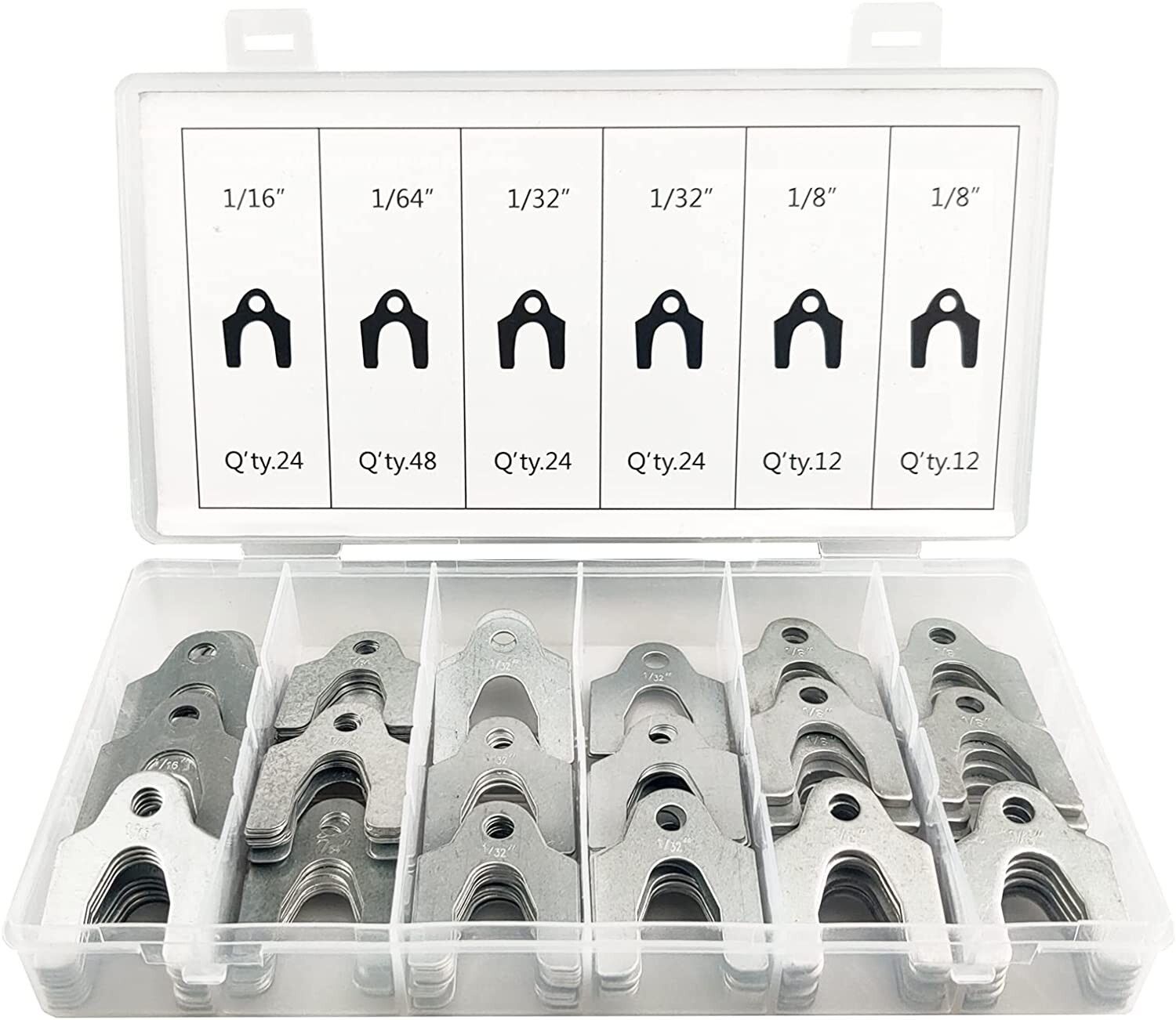 144 Pieces Auto Alignment Body Shim 1/16" 1/64" 1/32" 1/8" Alignment ...
