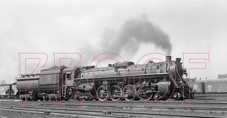 Canadian National Railways (CNR) Engine 6242 at Toronto in 1958 - 8x10 ...