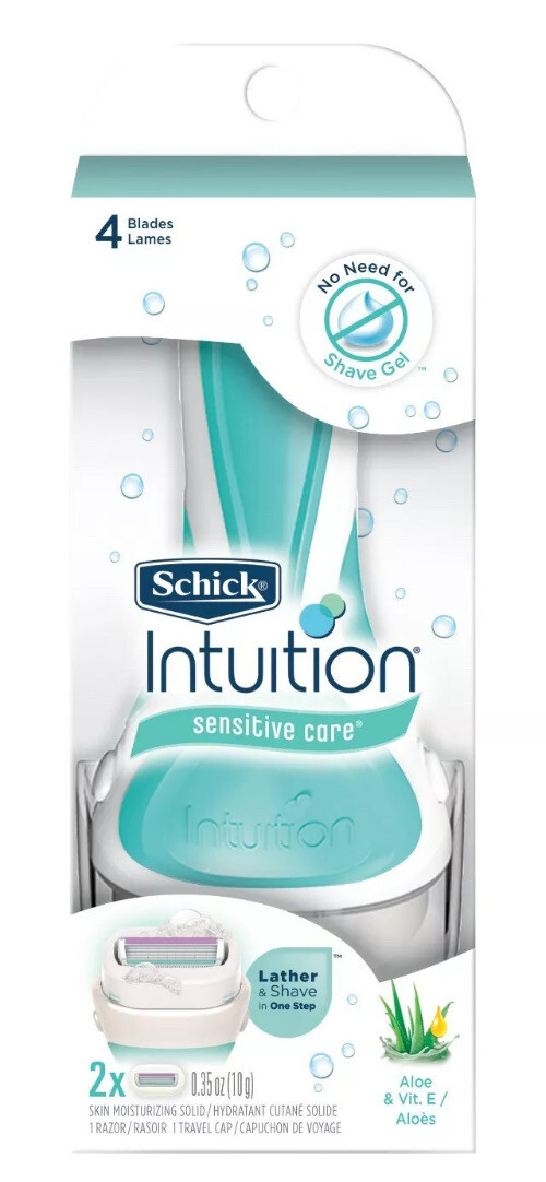 Women Schick Intuition Sensitive Care With Natural Aloe,1 Handle +2 ...