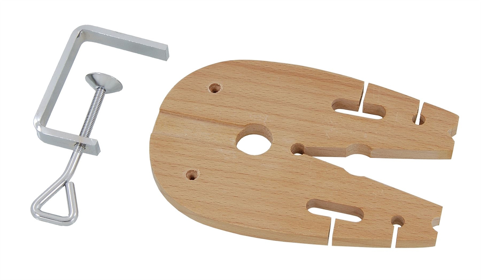 Bench Pin & Clamp Hardwood Vice V Slot Jewellers Tool Multi-slot Craft ...