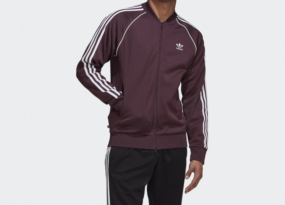 Adidas Originals Classics Superstar Track Jacket Shadow Maroon Men's ...