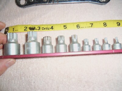 XZNS 1000 VIM TOOLS 9-Piece XZN Stubby Driver Mixed Set Square Drive 1/2" - 1/4" | eBay
